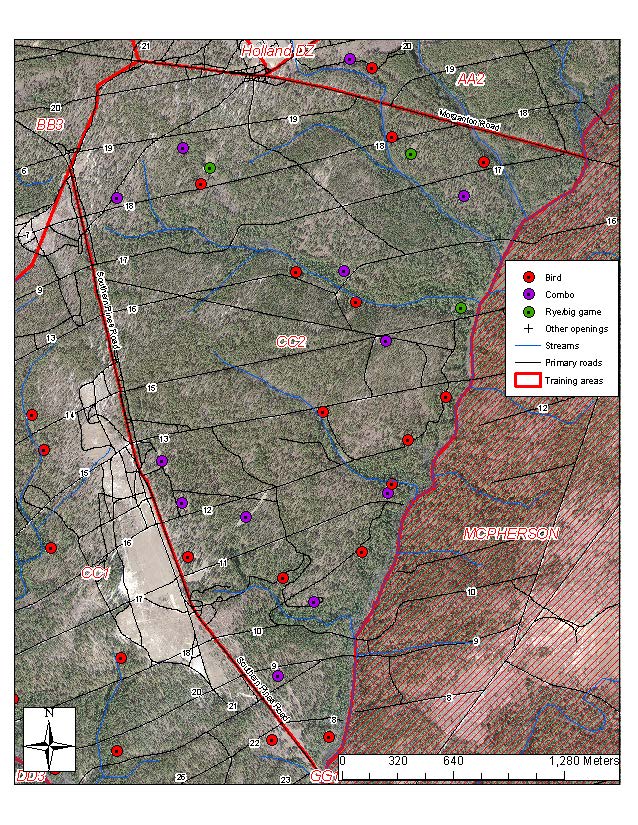 Food Field Locations - Fort Bragg - iSportsman