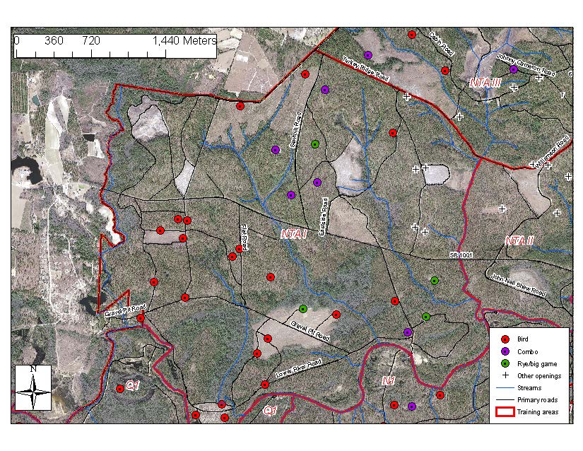Food Field Locations - Fort Bragg - iSportsman