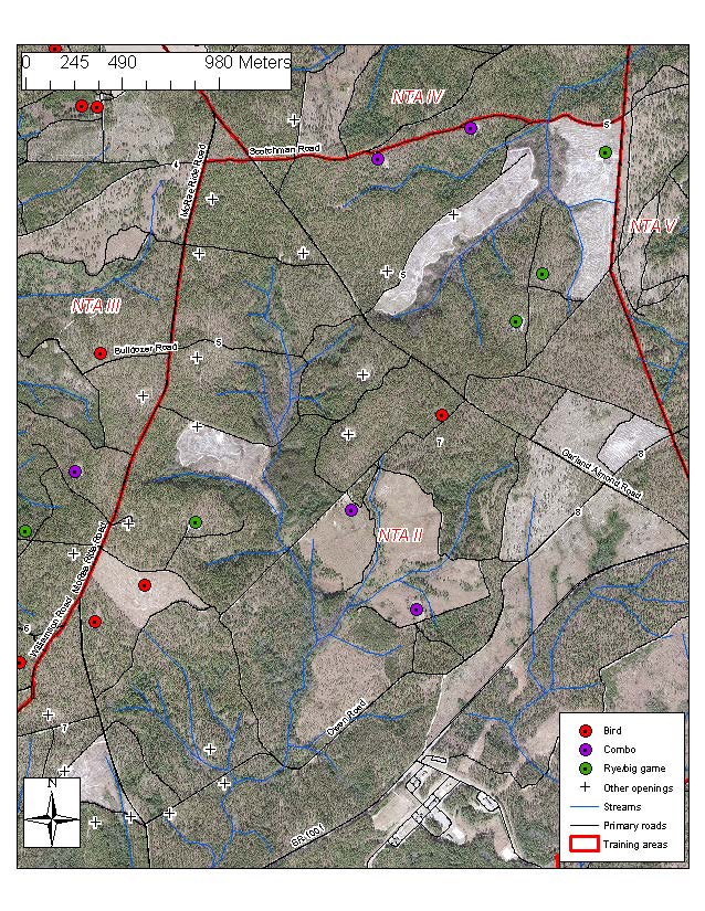 Food Field Locations - Fort Bragg - iSportsman