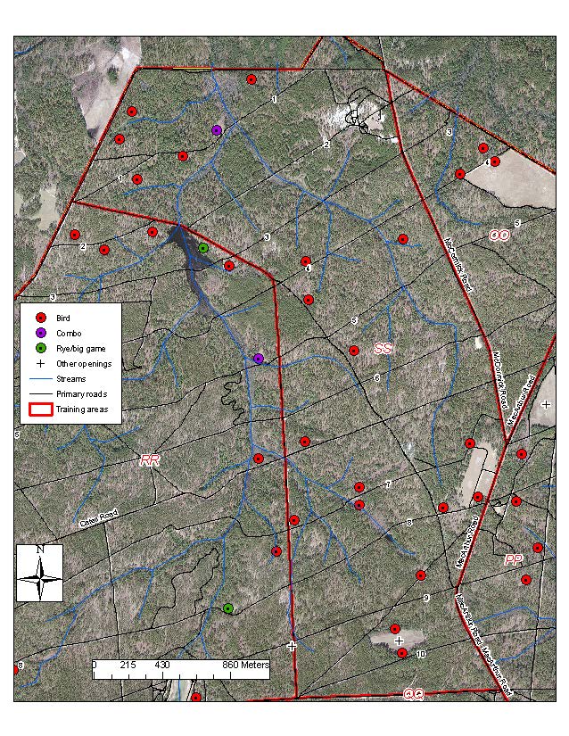 Food Field Locations - Fort Bragg - iSportsman